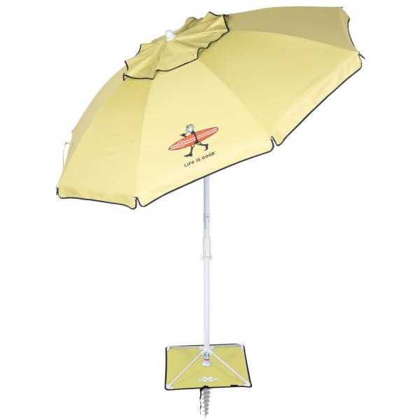 商品名:  Life is Good 6.5' Outdoor Beach Umbrella with ANCHORX Heavy Duty High Wind Stability Sand Anchor and Carrying Bagブ...