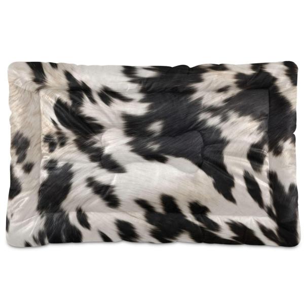 商品名:  Kigai Pet Dog Bed Cow Print Soft Comfortable Dog Crate Beds Washable Anti-Slip Pet Mat for Large Medium Small Dogs...