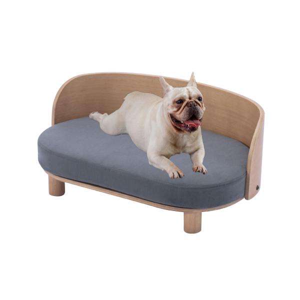 商品名:  Dog Sofa, Dog Beds with Removable Cushion Pet Sofa with Solid Wood Legs and Bent Wood Back Dog Couch for Dogs and ...