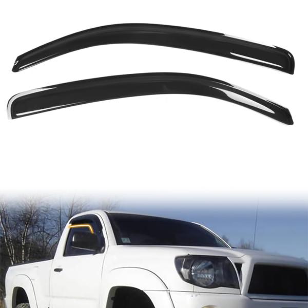 商品名:  MODILOVER Tape on Window Visor Deflectors, Compatible with 2005-2015 Toyota Tacoma Standard Cab, Acrylic Smoke Tin...
