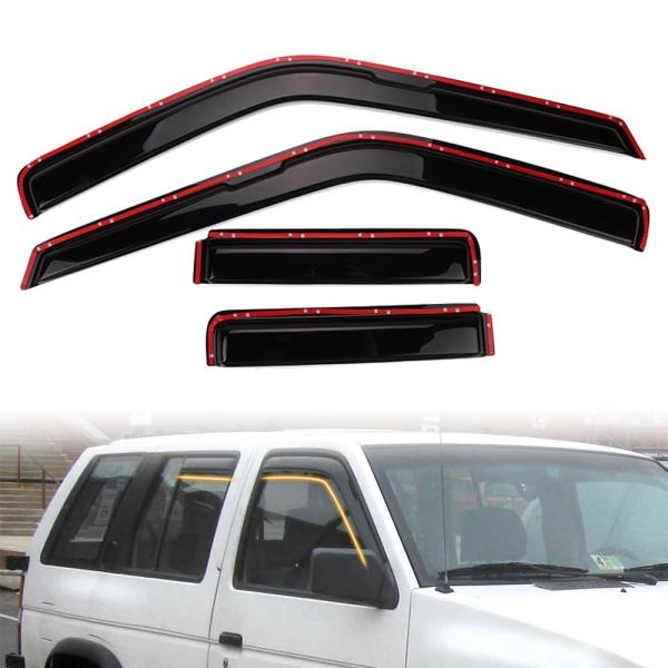 商品名:  MODILOVER in Channel Window Visor Deflectors, Compatible with 1990-1995 Nissan Pathfinder, Acrylic Smoke Tinted Sl...