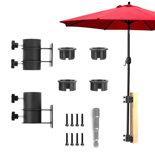 商品名: RoyalStairs パティオ傘ホルダー、デッキ手すり、デッキへの取り付け、バルコニー用ステンレススチール屋外傘ベースとマウントブラケット(最大OD 2インチに適合) RoyalStairs Patio Umbrella Hol...