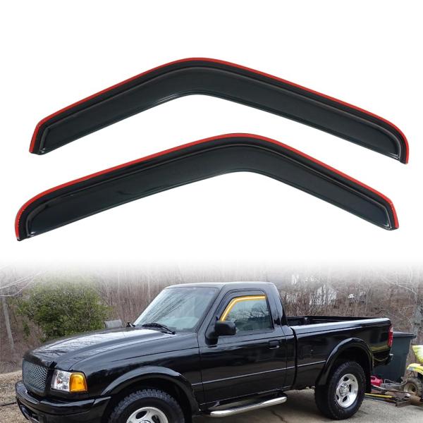 商品名:  MODILOVER in Channel Window Visor Deflectors, Compatible with 1993-2011 Ford Ranger Mazda, Acrylic Smoke Tinted Sl...