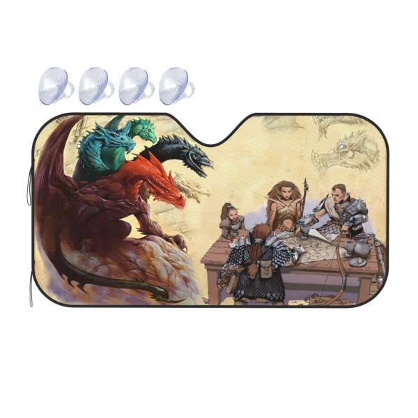 商品名:  Dungeons Windshield Sun Shade Dragons, Car Sun Shade for Front Window Funny Car Sunshades Sun Visor Protector Bloc...