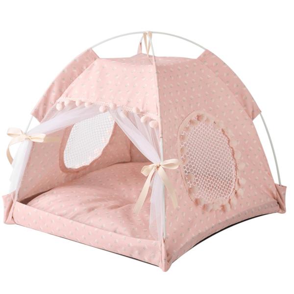 商品名:  Cute Cat Tent Decorative Outdoor/Indoor Floral Cats Cave Bed Portable for Indoor Cats and Small Dogs with Soft Coo...