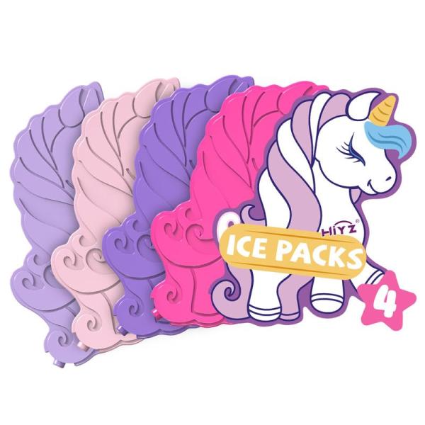 商品名: HiYZ 保冷剤 ランチボックス用 再利用可能 スリムアイスパック ランチバッグとクーラーバッグ用 急速冷凍 省スペース 長持ち クールパック 旅行 ピクニック 学校に最適 HiYZ Unicorn Ice Packs for L...