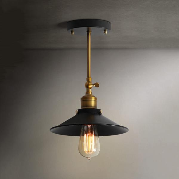 商品名:  Jian Fei Pendant Lights, Industrial Metal Ceiling Light E27 1-Light Adjustable Ceiling Light Fixture Rustic Bar Ca...