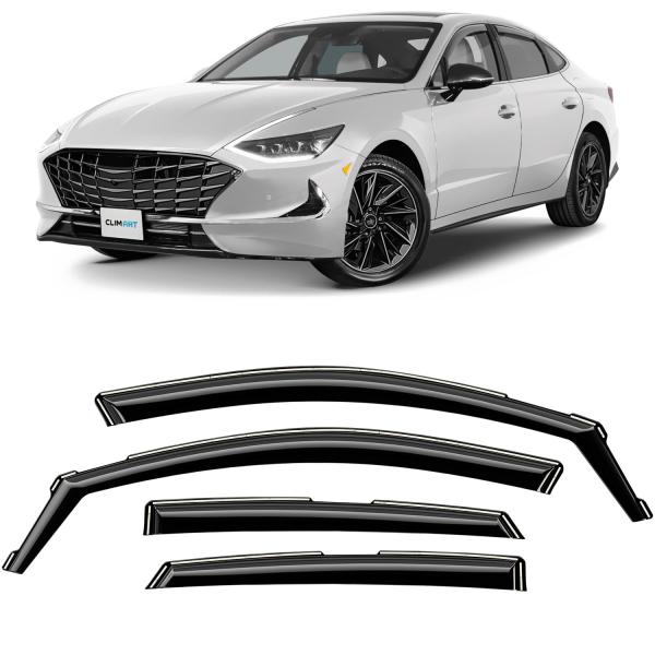 商品名:  CLIM ART in-Channel Incredibly Durable Rain Guards Compatible with Sonata 2020-2026, Original Window Deflectors, V...