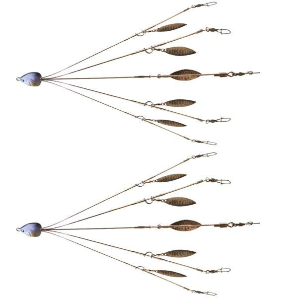 商品名: 究極のアラバマリグ釣りキット 5本の腕 傘リグ 釣り用 Ultimate Alabama Rig for Striped Bass Fishing, 5-Arm Umbrella Rig (2 PCS)ブランド: suoliwen...
