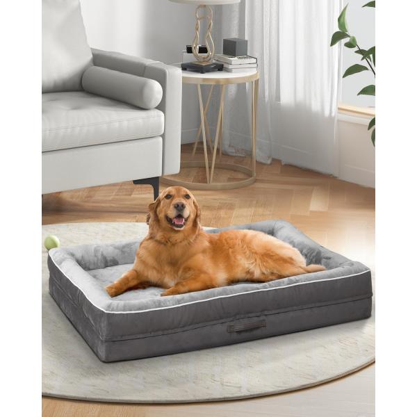 商品名:  X-Large Orthopedic Dog Bed, Egg Foam Dog Couch with Removable Washable Cover, Waterproof Pet Sofa Bed with Non-Sli...
