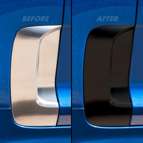 商品名: SlickMod Chrome Delete ブラックアウト ビニール オーバーレイ 2018-2023 Kia スティンガー ウィンドウトリム用 (グロスブラック、2.フェンダーベント - ベースモデル) SlickMod Ch...