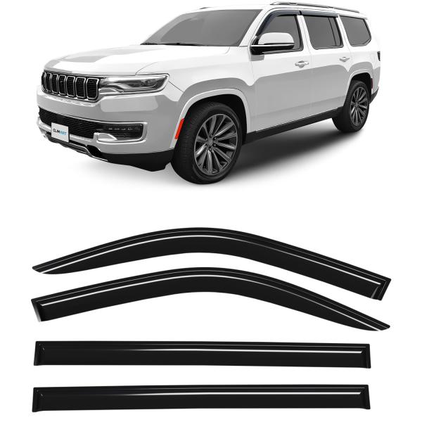 商品名:  CLIM ART Incredibly Durable Rain Guards for Jeep Wagoneer 2022-2026, Original Tape-on Window Deflectors, Vent Defl...