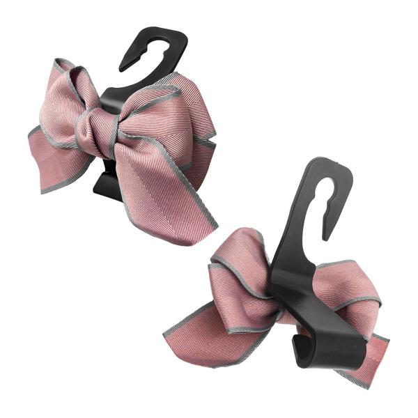 商品名: Ohleats 2個 カーシートヘッドレストフック かわいい蝶結び オートシートバックハンガー 収納オーガナイザー 車のバックシート吊り下げフック パース コート 傘 インテリア装飾 カーアクセサリー (ピンク) Ohleats ...