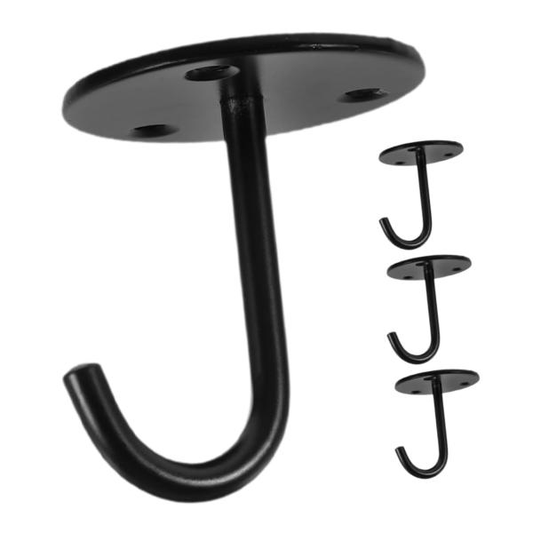 商品名:  MAGICLULU 4pcs Black Heavy Duty Ceiling Mount Hooks Ornament Hooks Hanger for Hanging Coats Towels Umbrellas Home ...