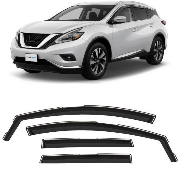 商品名:  CLIM ART in-Channel Incredibly Durable Rain Guards for Nissan Murano 2015-2024, Original Window Deflectors, Vent W...