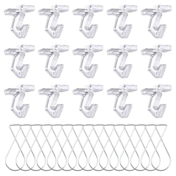 商品名:  GERRIT 15Sets Clear Drop Ceiling Hooks Polycarbonate Ceiling Hanger T-Bar Track Clip Suspended Ceiling Hooks for H...
