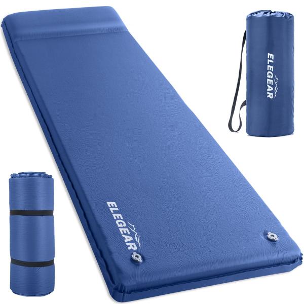 商品名:  Elegear Self Inflating Sleeping Pad, 3.15" Ultra-Thick Memory Foam Camping Pad with Pillow Fast Inflating in 20s I...