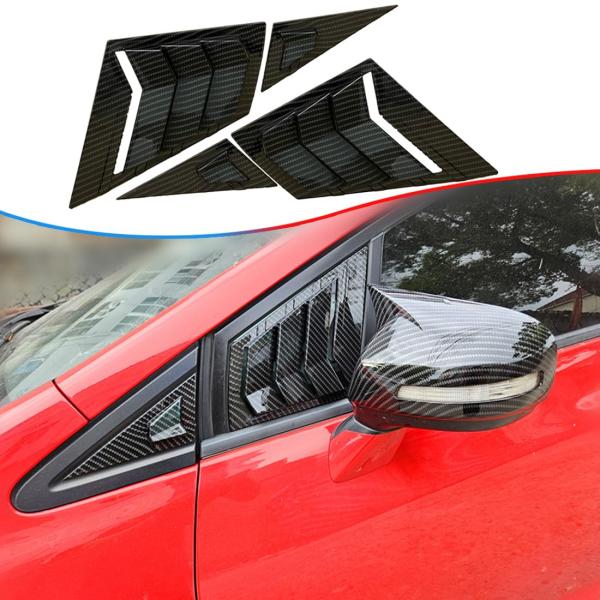 商品名: MUXEE フロントサイドウィンドウルーバー、エアベントスクープシェードカバーブラインドトリム ホンダシビック第9世代 2012 2013 2014 2015用 - ABSカーボンファイバースポーツ装飾アクセサリー MUXEE F...