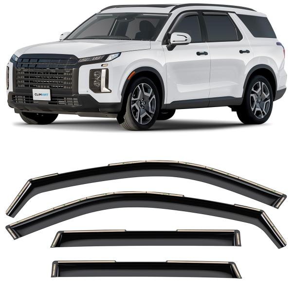 商品名:  CLIM ART in-Channel Incredibly Durable Rain Guards for Hyundai Palisade 2020-2025, Original Window Deflectors, Ven...