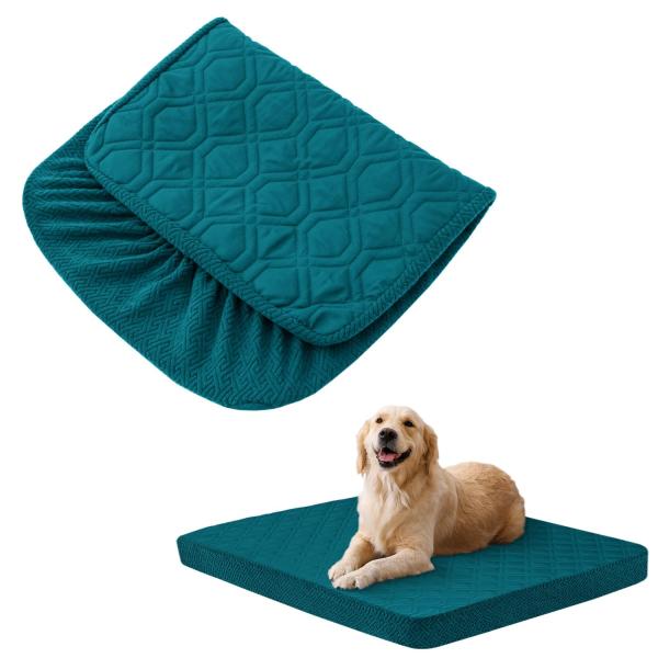 商品名:  BOCTOPUG Dog Bed Covers - Washable, Waterproof, Quilted, Absorbable, PeacockGreen, 40Lx50Wx6H Inchesブランド: BOCTOPUG...