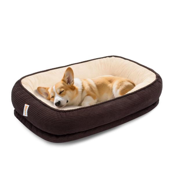 商品名:  Orthopedic Dog Bed for Medium Size Dog Washable Cover, Egg Crate Foam Cat Bed for Senior Cat,Oval Kennel Bed, Pet ...