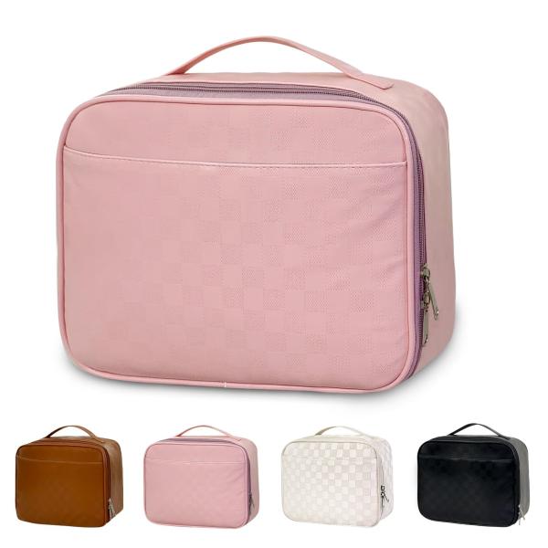 商品名: Mziart PUレザー ランチバッグ ランチボックス レディース メンズ 再利用可能なランチトートバッグ 食事準備容器 ポータブル 漏れ防止 断熱クーラーバッグ 食品ハンドバッグ 仕事 オフィス ピクニック ビーチ 旅行用 (ピ...