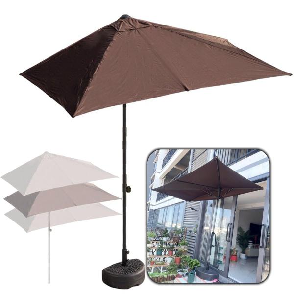 商品名:  Qidvol 8'x 4' Half Market Umbrella Outdoor Patio Shade 6.5'x3' Half-Canopy Water-Resistant and Sun Protection for ...
