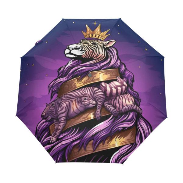 商品名:  KAAVIYO Doodle Style Cute Zebra Umbrella Windproof Automatic Foldable Umbrells Auto Open Close for Men Women Kidsブ...