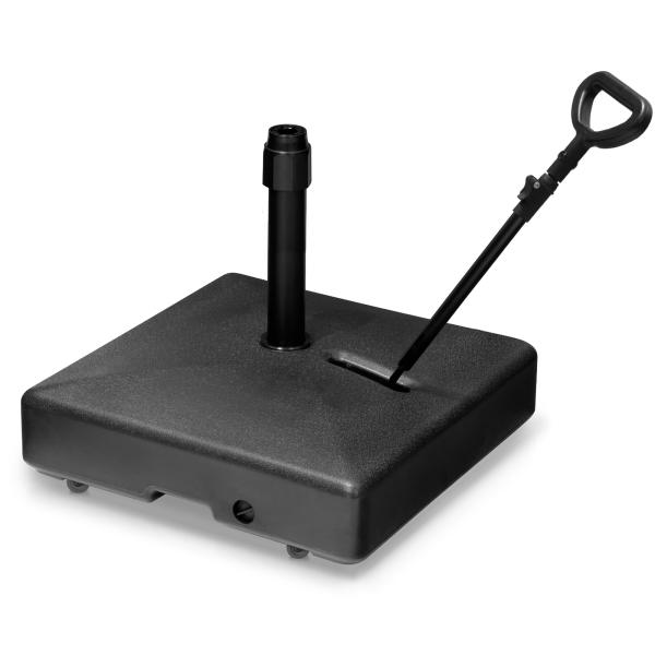 商品名: Pellebant 容量150ポンド 水と砂を充填可能なモバイル傘ベース テラス、庭、芝生、3輪付き、耐風デザイン - ブラック Pellebant 150LBS Capacity Water &amp; Sand Fillabl...