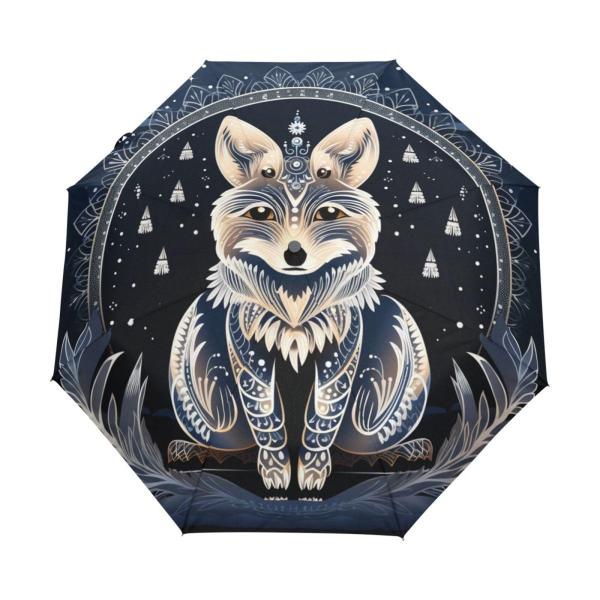商品名:  KAAVIYO Space Art Starry Fox Umbrella Windproof Automatic Foldable Umbrells Auto Open Close for Men Women Kidsブランド...
