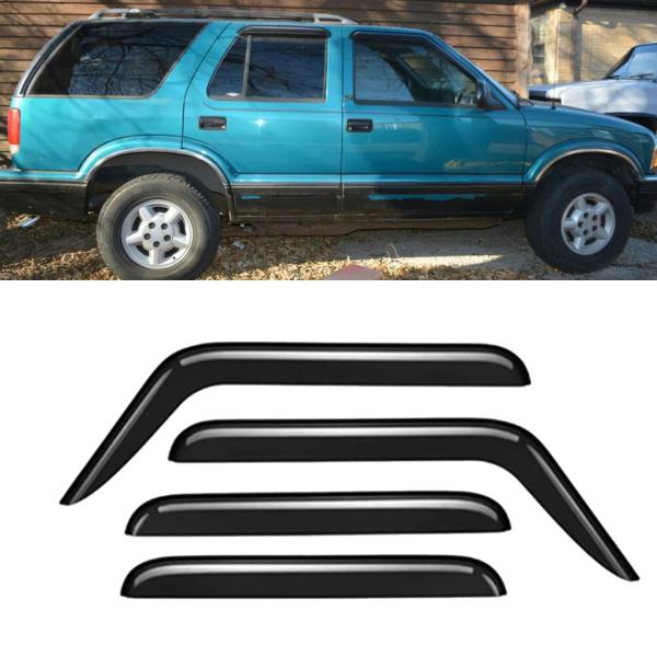 商品名:  4pcs Original Window Rain Guards Shield Side Wind Deflectors Nice Looking Vent Window Visors Fit for1995-2005 S10 ...