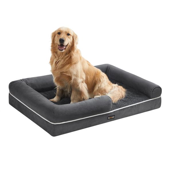 商品名:  Feandrea Orthopedic Dog Bed - Large, Waterproof, Removable Washable Cover, Non-Slip Bottom, Raised Edges, 42 x 32 ...
