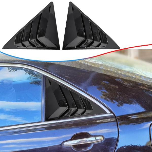 商品名: MUXEE ウィンドウルーバー サイドベント ウィンドウルーバー 2個 6THトヨタカムリ2002-2011用、ABSプリントスポーツウィンドウカバー装飾カバー、外装トリムアクセサリー - ブライトブラック MUXEE Windo...