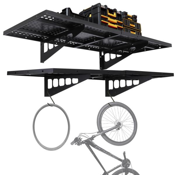 商品名: GARVEETECH(ガービーテック) 2個パック 1x4フィート ガレージウォールシェルフ ガレージ収納 壁収納用 高耐久ガレージ収納ラック 壁掛けフローティングシェルフ 耐荷重550ポンド GarveeTech 2-Pack ...