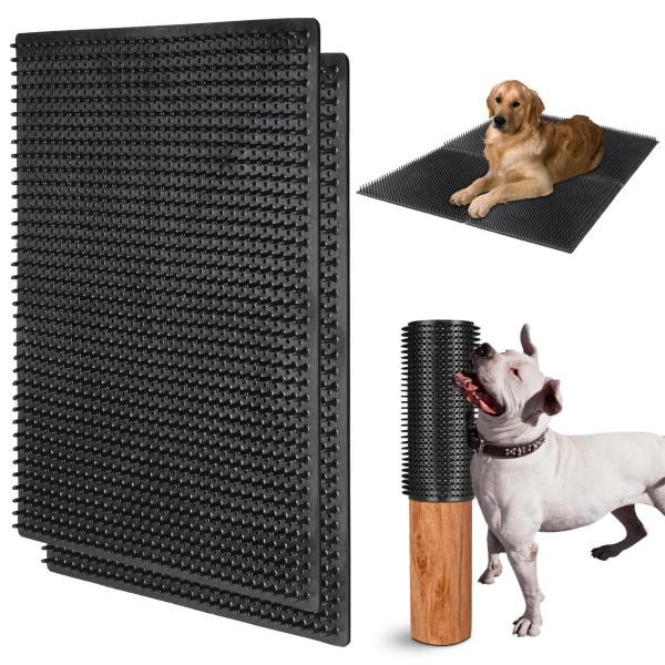 商品名:  2 PCS Soft Itch Relief Dog Mat, Dog Bed for Back Scratcher and Massager, 21.65'' x 19.69'', Gentle Scratching Post...