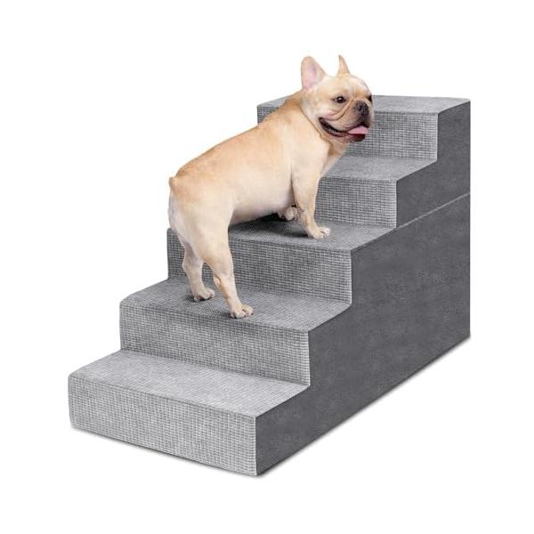 商品名:  Heeyoo Dog Stairs for Small Dogs,5-Step Dog Steps for High Bed and Couch, High-Density Foam Pet Steps with Support...