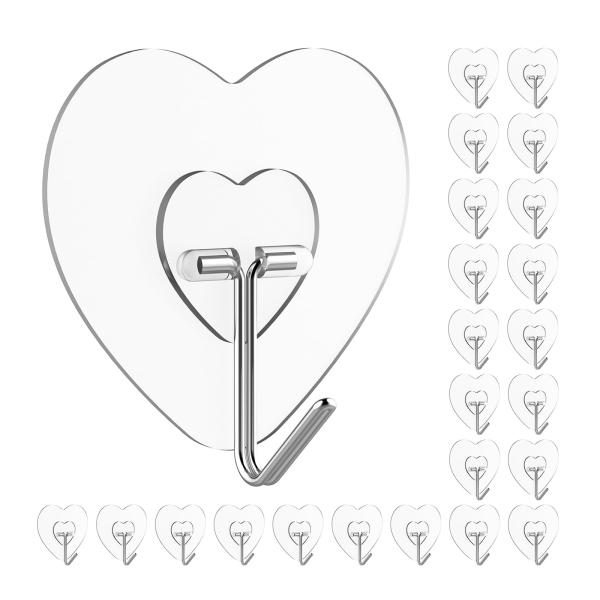 商品名: Adove 吊り下げ用粘着フック 24個パック 高耐久 壁フック タオルコートフック 防水 透明 自己粘着 粘着フック キッチン 鍵 ガラスドア用 釘なし 天井フック Adove Adhesive Hooks for Hangin...