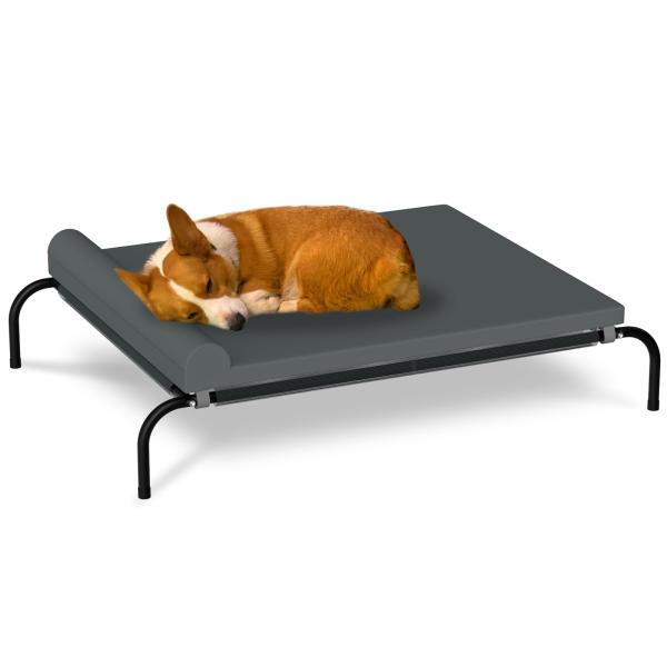 商品名:  THEYFIRST Elevated Dog Bed with Side Bolster, Waterproof &amp; Non-Slip, Removable Pillow, 43.3" L x 35.4" W x 7.5...