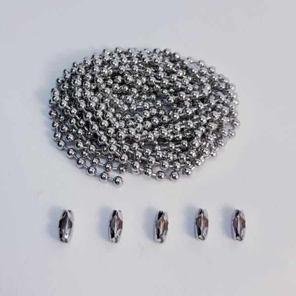 商品名: KOCOZA 10フィート 4.5mm ボールビーズチェーン ブラインド&amp;シェード用コネクタ5個付き 壊れたウィンドウブラインド垂直用 修理または交換 (#10、304ステンレススチール) KOCOZA 10 Feet 4...