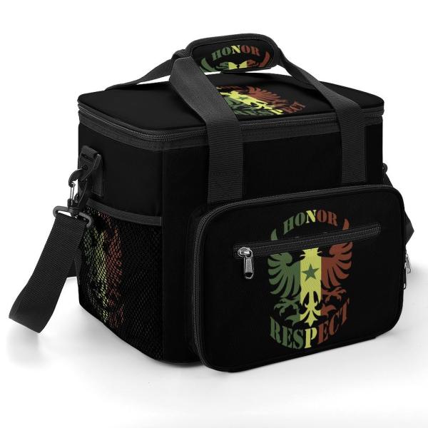商品名: Honor and Respect セネガル国旗クーラー断熱バッグ ポータブルアイスチェストボックス 断熱防水バックパック ハンドル付き Honor and Respect Senegal Flag Cooler Insulate...