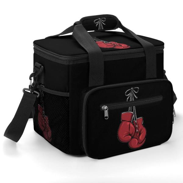 商品名: レッドボクシンググローブ クーラー断熱バッグ ポータブルアイスチェストボックス 断熱防水バックパック ハンドル付き Red Boxing Gloves Cooler Insulated Bag Portable Ice Chest...