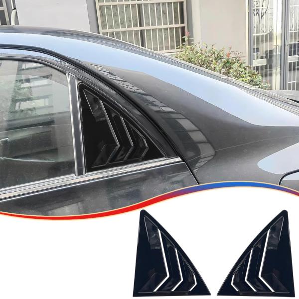 商品名: MUXEE ウィンドウルーバー、2個 エアベント スクープ シェード カバー ブラインド トリム トヨタ カローラ 2009 2010 2011 2012 2013 用 - ABS ブライトブラックスポーツ装飾アクセサリー MUX...