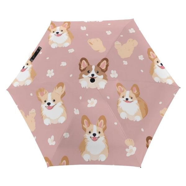 商品名:  Corgi Dogs Compact Travel Umbrellas Folding Anti-UV Rain Umbrella Automatic Open and Close Umbrellaブランド: 商品サイズ: On...