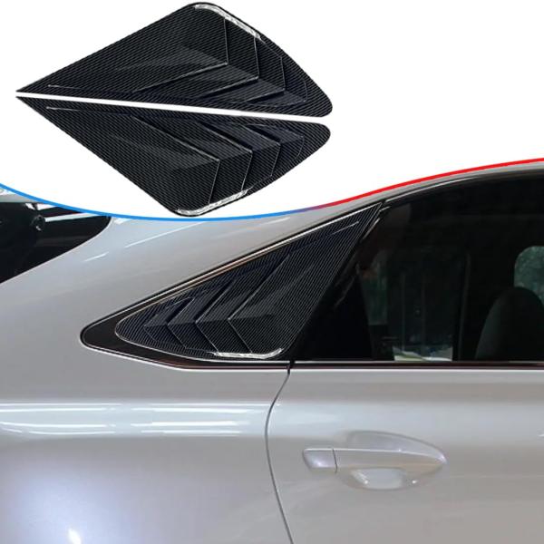 商品名: MUXEE ウィンドウルーバー 2個 サイドベントウィンドウルーバー Lexus RX 350 2010-2015/RX 450h 2010-2015用 ABSプリントスポーツウィンドウ装飾カバー - カーボンファイバー(RX 3...