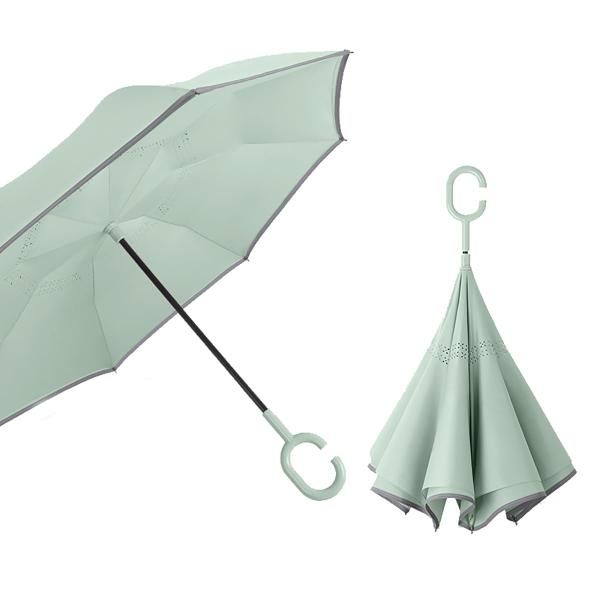 商品名:  Eight bone automatic double layer umbrella car straight pole reverse umbrella folding men and women business sunny...
