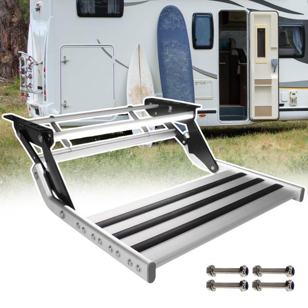 商品名:  XQZMZSCP Rv Folding Steps Electric Rv Step with Led Light - Aluminum Alloy/Auto Folding/Two Control Methods, Autom...
