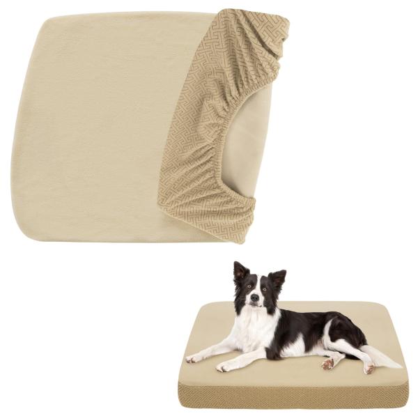 商品名:  SOFTOWN Dog Bed Covers Replacement Washable Dog Bed Waterproof Cover Soft Cover for Dog Cat, Cover Only (Beige, 36...