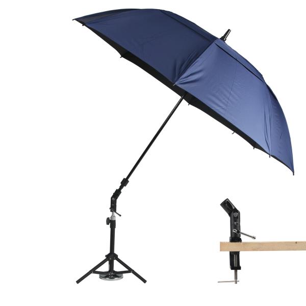 商品名: mucol HVAC傘 磁気ベースキット付き ベース付き 欠陥のない屋外傘 涼しくドライに保つ ユニバーサルCクランプでシェード傘を様々な非磁性面に固定できます (60インチ ブルー) mucol HVAC Umbrella Wi...