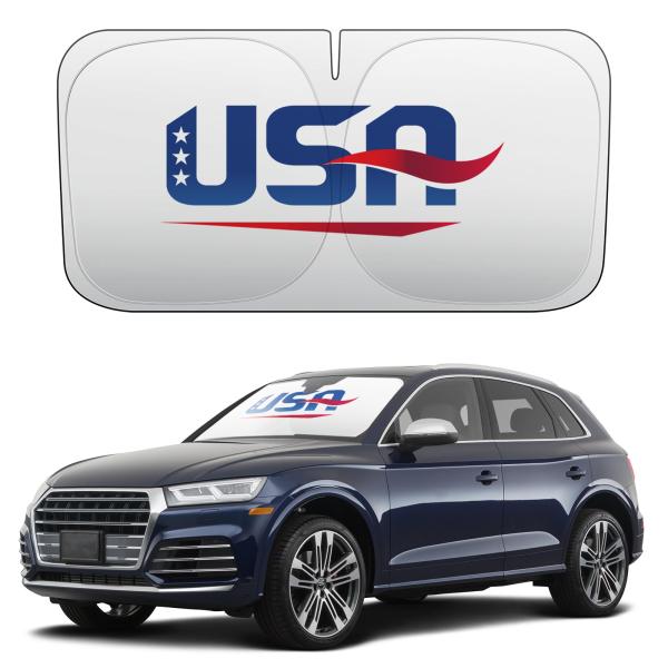 商品名: VIWIK 車用フロントガラスサンシェード USAデザイン - 完全に覆われた車のフロントウィンドウサンシェード | 自動車内装用フロントガラス用フロントガラスサンプロテクター 車のフロントガラス用サンブロッカー - 62インチ ...