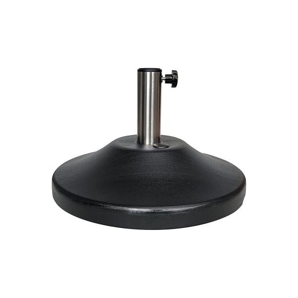 商品名: 米国重量プレミアム50ポンドプレフィルド傘ベースパティオテーブル用-屋外パティオ傘用ステンレススチールステム付きヘビーデューティー調節可能な傘立て - 米国製 - ブラック US Weight Premium 50 Pound P...